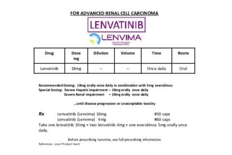 LENVIMA dosing card ARCC - HI-Eisai Pharmaceutical Inc.
